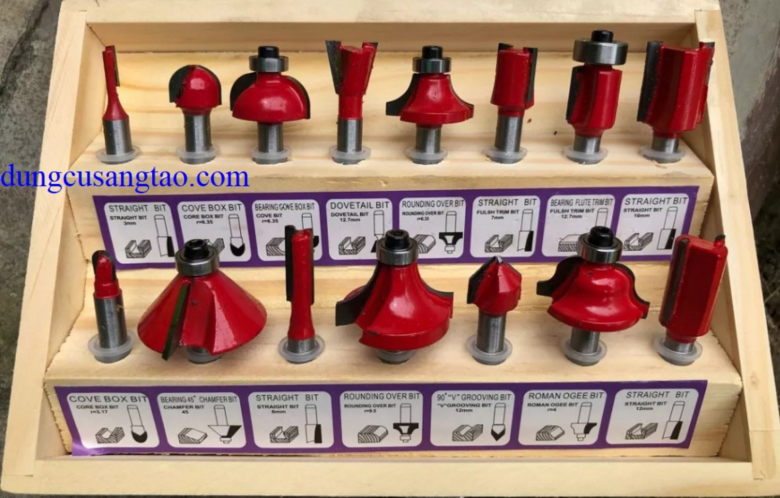 Dao phay gỗ - Router trục 6.35mm