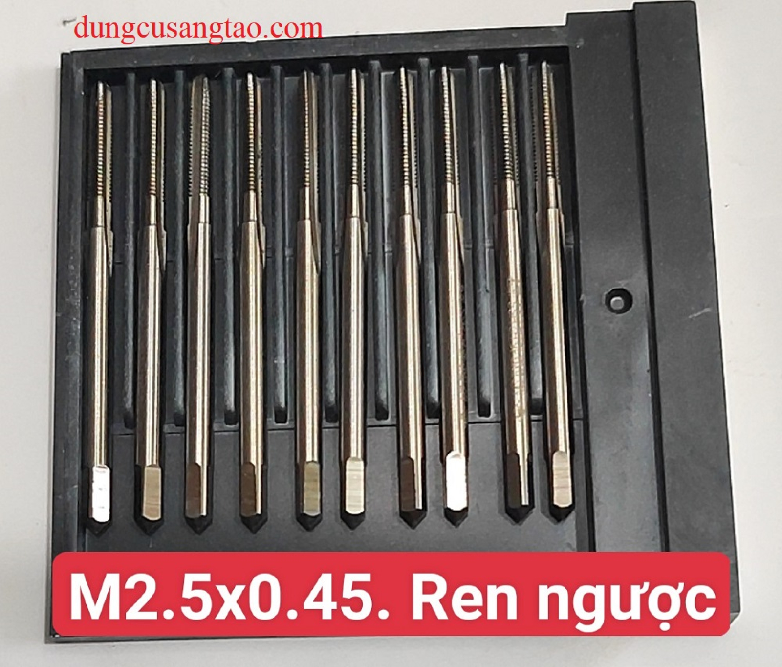 Mũi taro ren ngược, taro ren trong M2 M2.5 M3 M4 M5 M6 bằng thép HSS 6542 (H2)