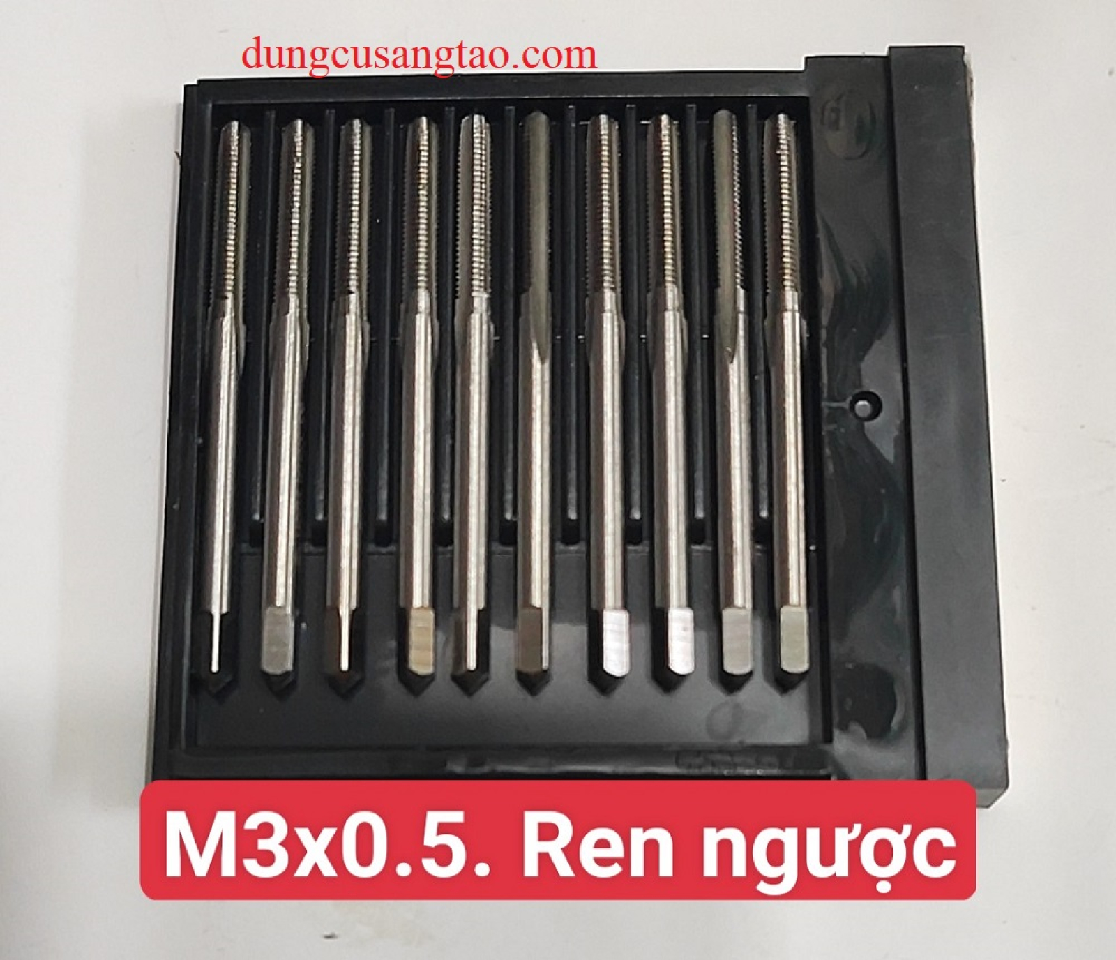 Mũi taro ren ngược, taro ren trong M2 M2.5 M3 M4 M5 M6 bằng thép HSS 6542 (H2)