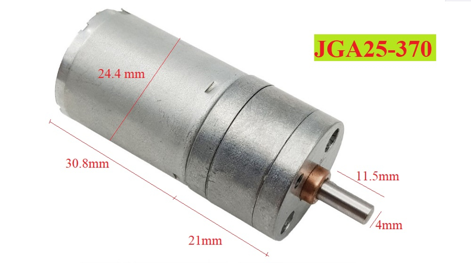 Động cơ giảm tốc JGA25-370 3-12 VDC. Motor hộp số mini JGA25-370 (tối ...